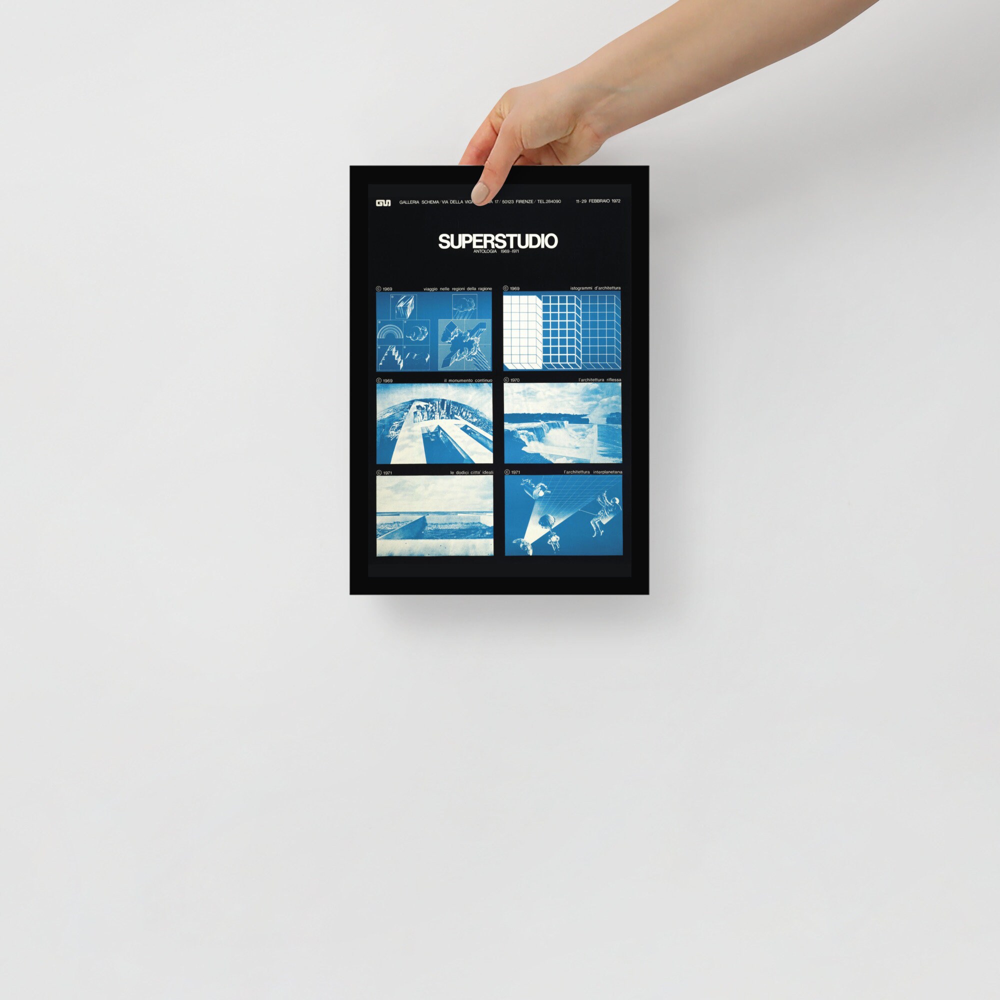 Superstudio 1969-1971 Exhibition Poster Radical Italian Print Italian ...