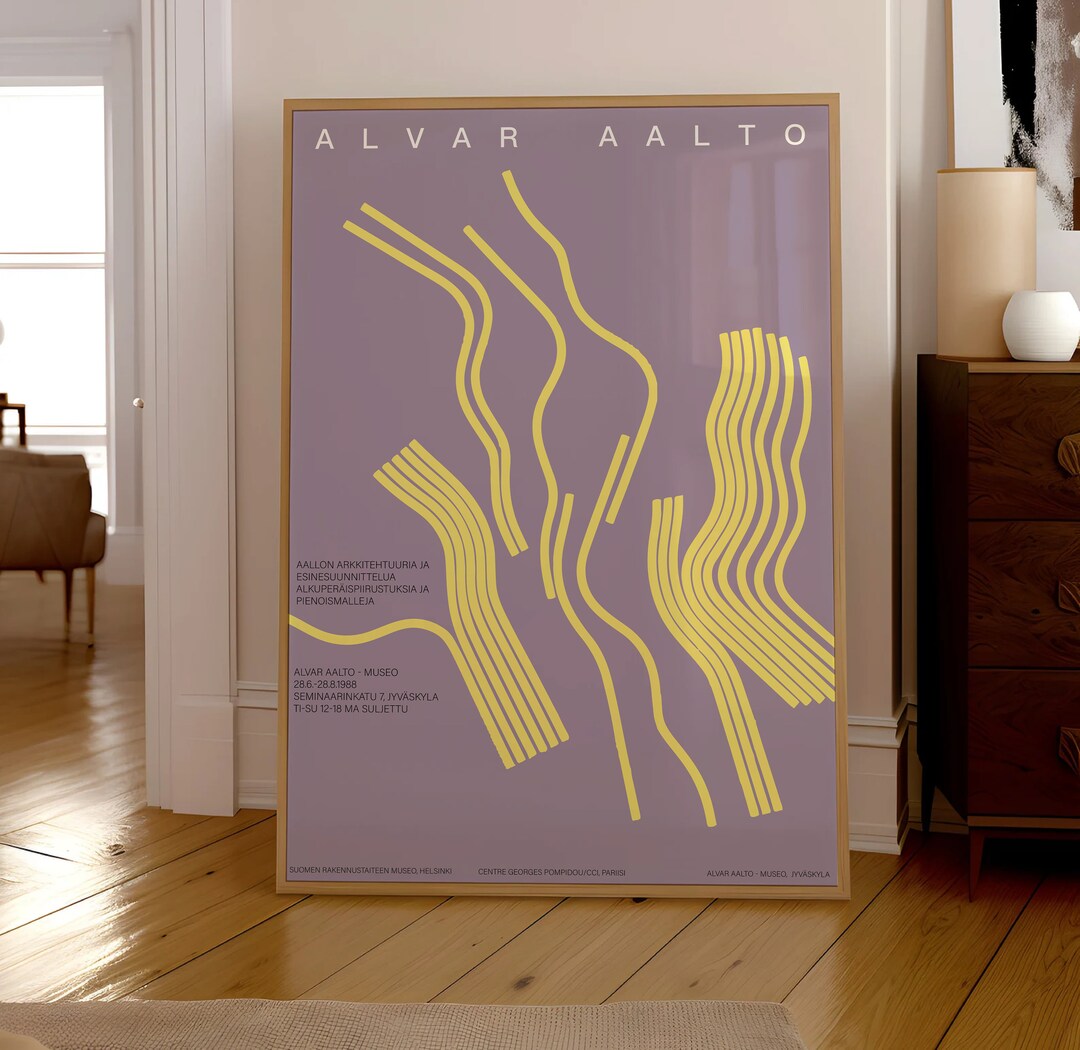 Alvar Aalto Poster Artek Poster Scandinavian Decor Modernist Home Decor ...