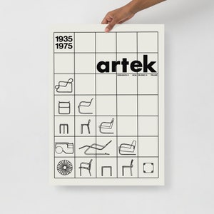 Artek Poster Furniture Design Chair Poster Mid Century Poster Famous ...