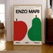 Enzo Mari Red Apple Green Pear Poster Danish Modern Art for Kitchen ...