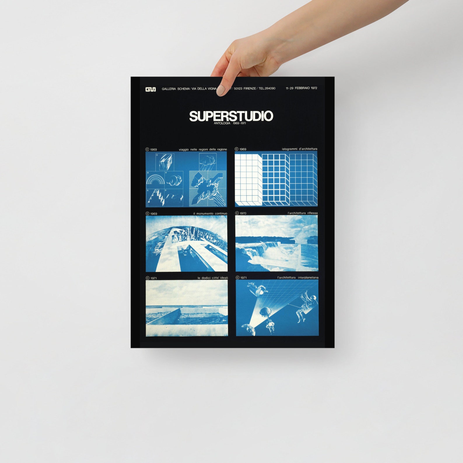 Superstudio 1969-1971 Exhibition Poster Radical Italian Print Italian ...