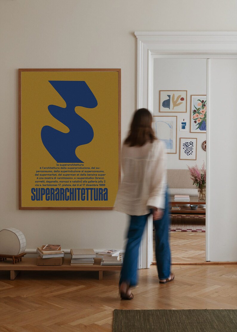 Archizoom Superstudio Exhibition Poster Radical Italian Print Italian Design Post Modern ...