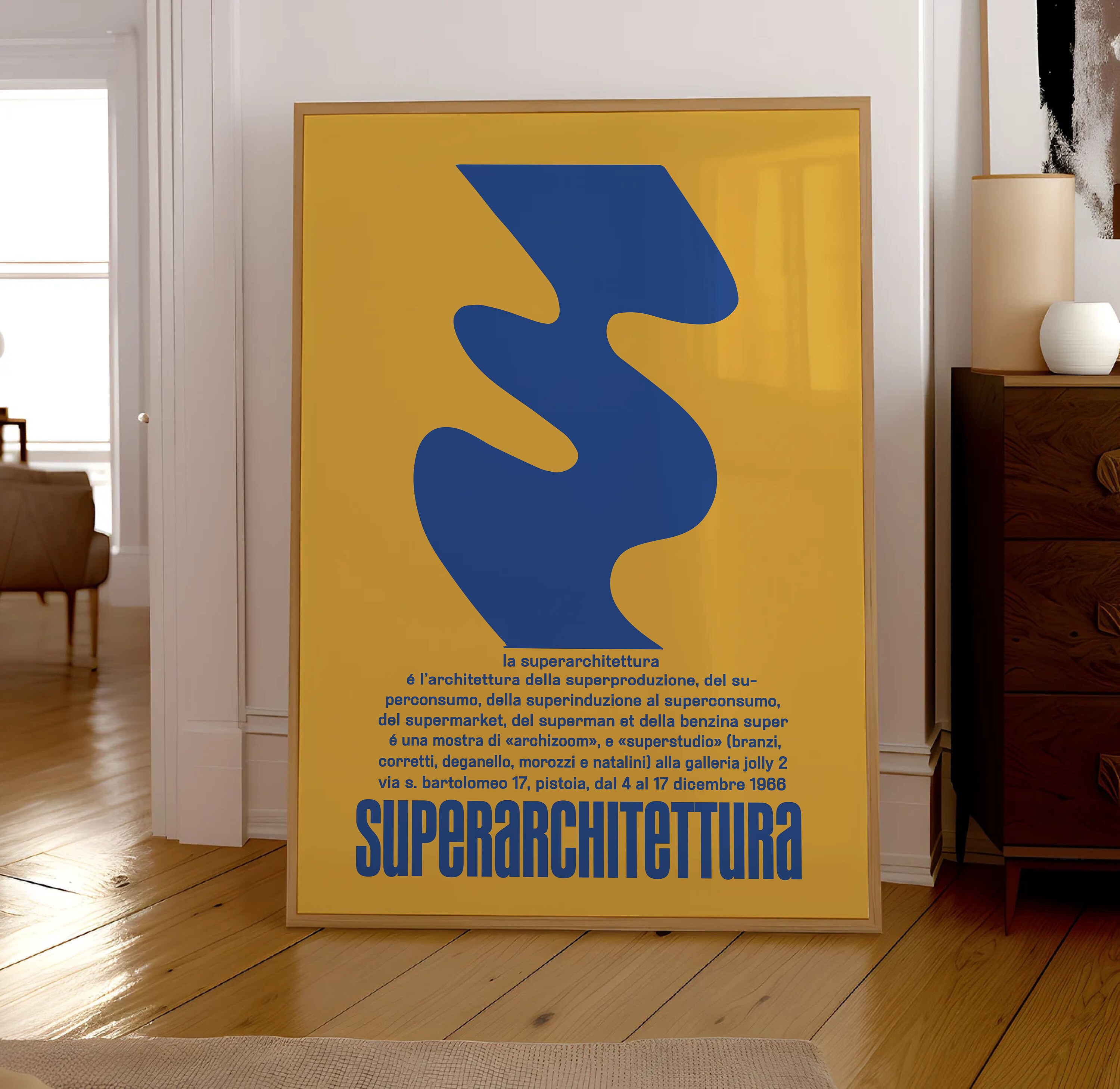 Archizoom Superstudio Exhibition Poster Radical Italian Print Italian ...