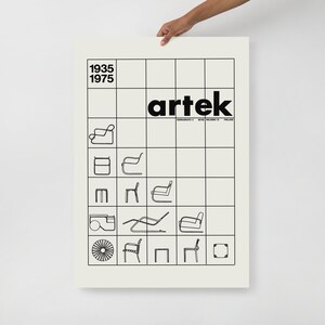Artek Poster Furniture Design Chair Poster Mid Century Poster Famous ...