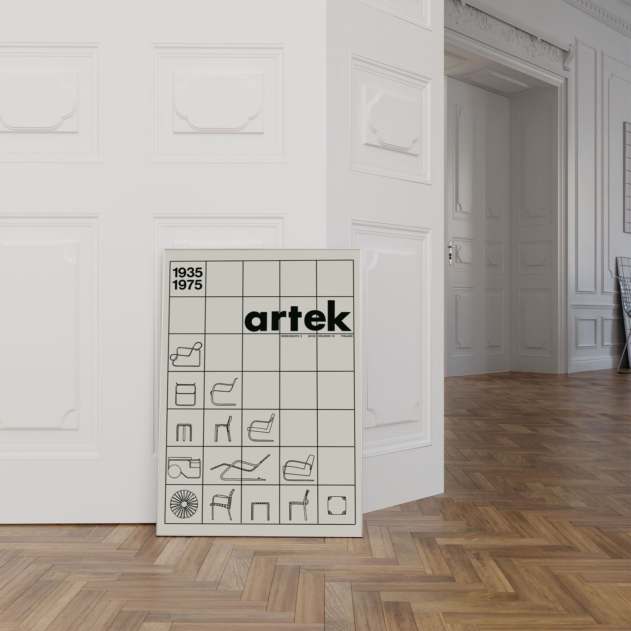 Artek Poster Furniture Design Chair Poster Mid Century Poster Famous ...