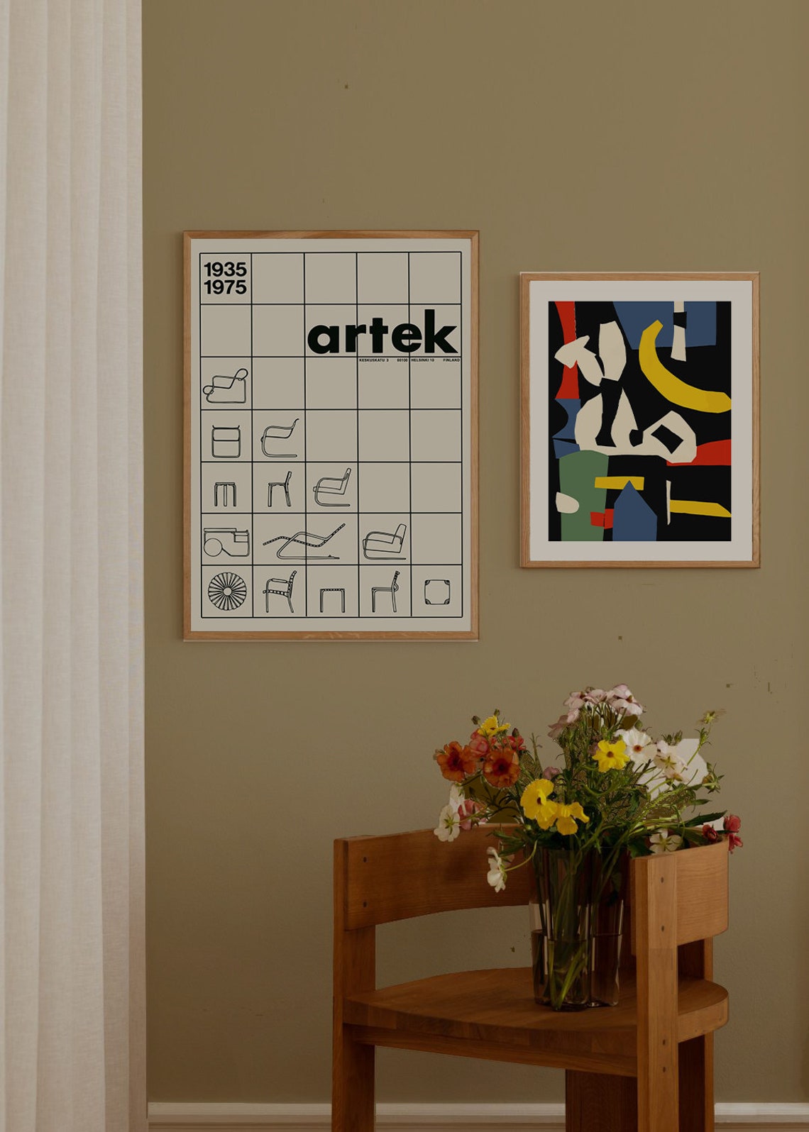 Artek Poster Furniture Design Chair Poster Mid Century Poster Famous ...
