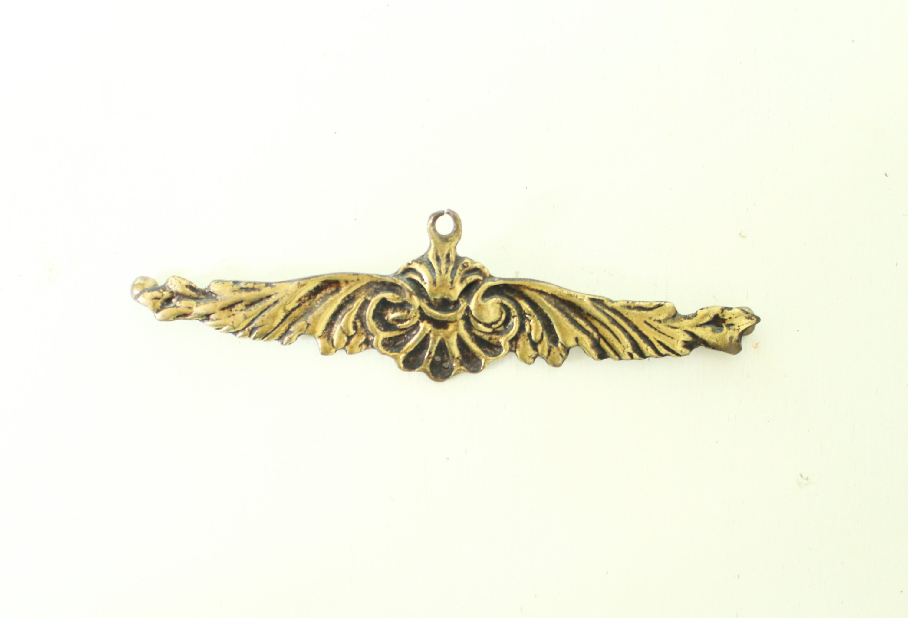 Brass Wall Decor Vintage Pediment Gold Hanging French Antique Wall Art ...