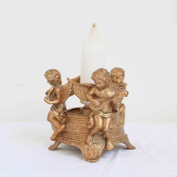 Antique Cherub Candle Holder - Etsy