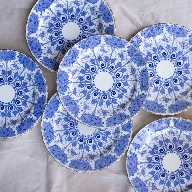 Antique Blue Plates - Etsy