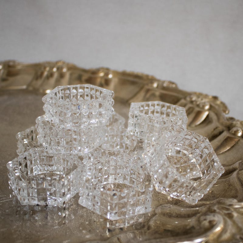 Crystal Napkin Rings - Etsy