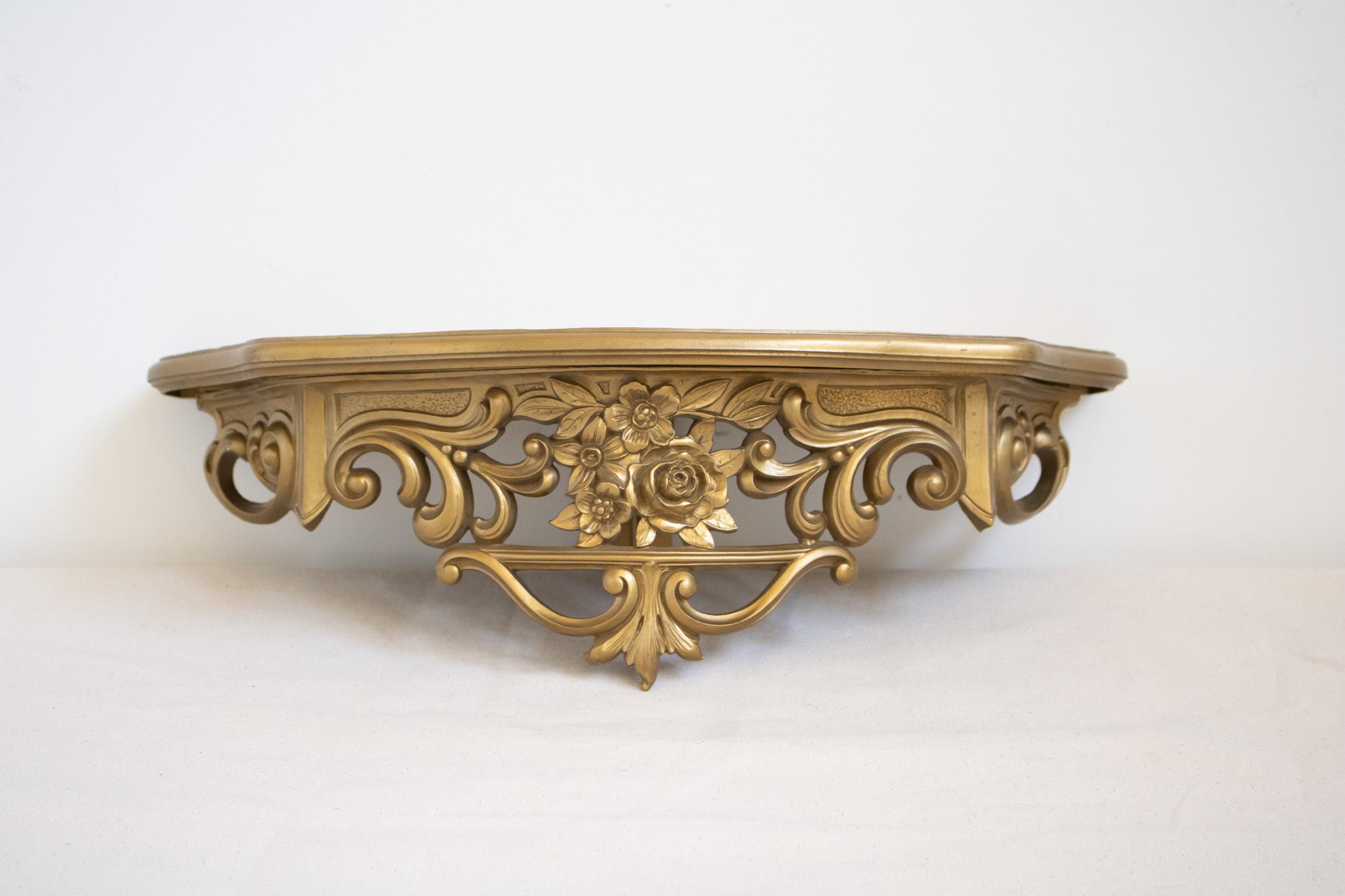 Classic Floating Shelf Gold Display Shelves Decorative Wall Hanging ...