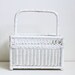 Vintage Wicker Magazine Rack, Record Storage, Wicker Storage Basket ...