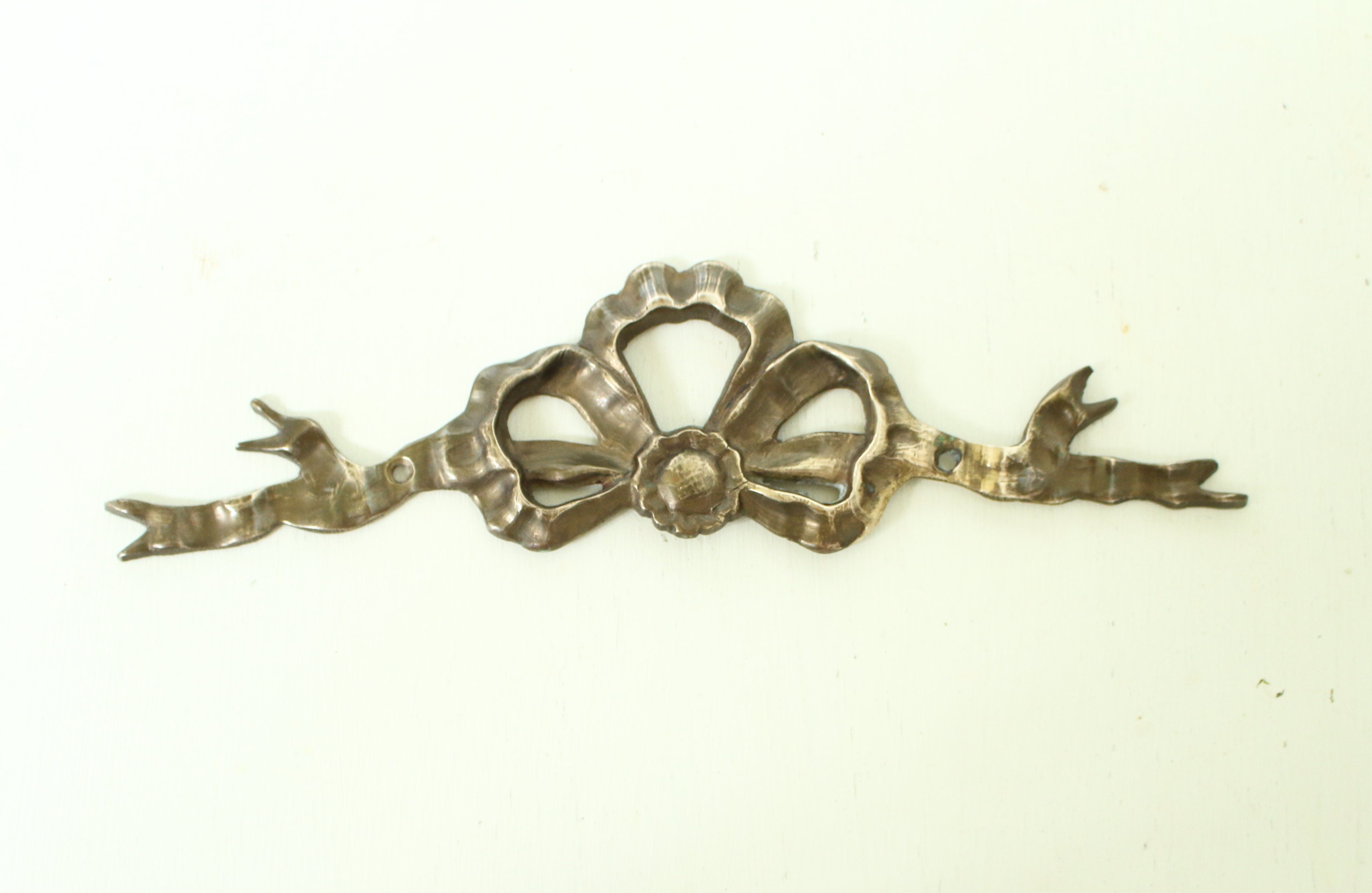 Brass Wall Decor Vintage Pediment Gold Hanging French Antique Wall Art ...