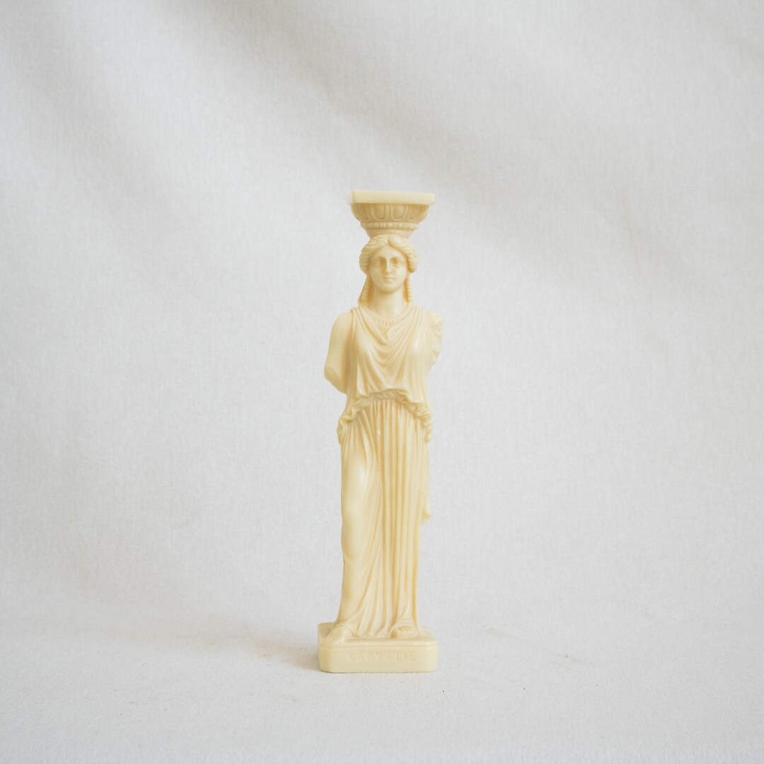 Vintage Greek Caryatid Statue: Neoclassical Shelf Decor, Made in Greece ...