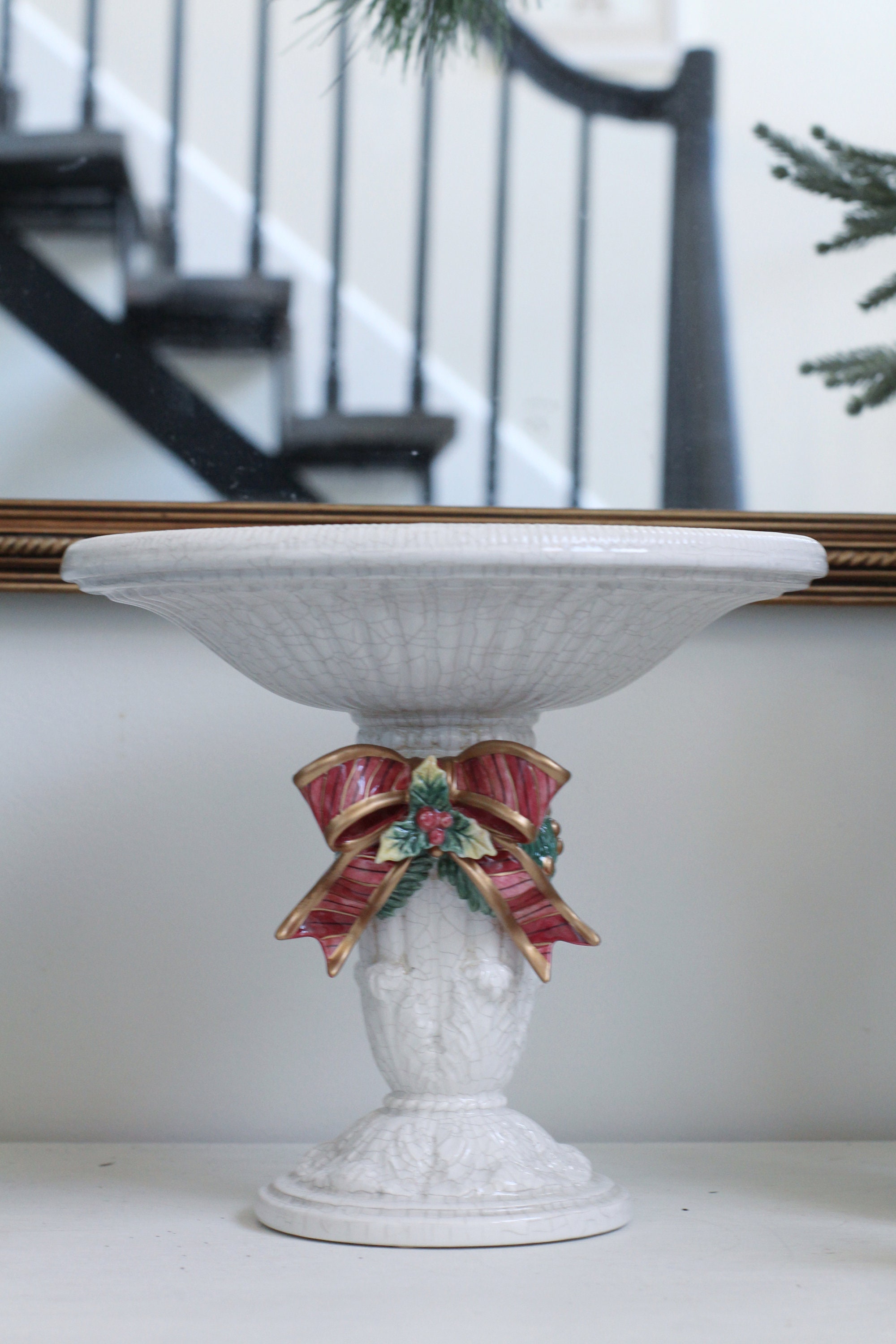 Fitz and Floyd Christmas Centerpiece, Dining Table Vintage Centerpiece ...