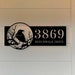 Personalized Black Crow Raven on A Tree Branch Metal Address Sign ...