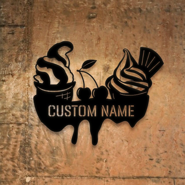 Personalized Ice Cream Shop Sign - Etsy