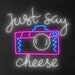 Just Say Cheese Neon Sign, Photo Studio Led Sign, Custom Neon Sign ...