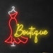 Fashionable Dress Boutique Neon Sign, Clothing Boutique Led Sign ...