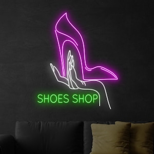 Shoes Shop Led Sign, High Heels Shop Neon Sign, Wall Decor, Shoes ...