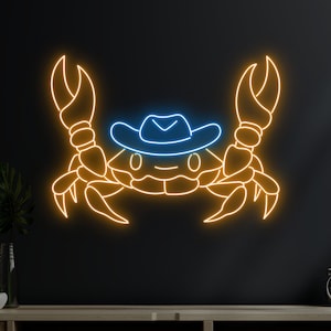 Crab Neon Sign, Crab Led Sign, Custom Neon Sign, Seafood Restaurant ...