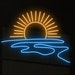 Sunset Ocean Neon Sign, Sunset Wave Led Sign, Custom Neon Sign, Bar Pub ...
