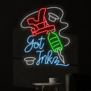 Got Ink Tattoo Led Sign, Got Ink Tattoo Neon Sign, Custom Neon Sign ...