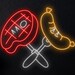 BBQ Beef Sausage Neon Sign, Beef Sausage Led Sign, Custom Neon Sign ...