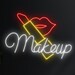 Makeup Neon Sign, Make up Artist Led Sign, Custom Neon Sign, Make up ...
