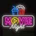 Movie Night Neon LED Sign, Cinema or Home Theater Wall Art Decor - Etsy