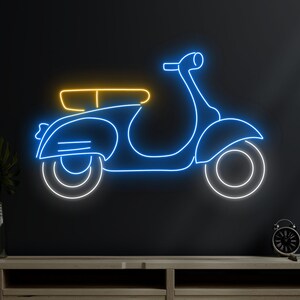 Classic Motorbike Neon Sign, Motorbike Led Sign, Custom Neon Sign ...