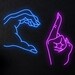 Love Symbol Middle Finger Neon Sign, Valentine Led Sign, Custom Neon ...