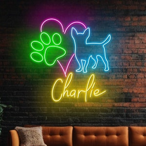 Custom Chihuahua Dog Neon Sign, Chihuahua Dog Led Sign, Custom Neon ...