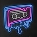 Dripping Cassette Tape Neon Sign, Cassette Tape Led Sign, Custom Neon ...
