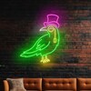 Personalized Raven Metal Wall Art With LED Light, Custom Crow Moon Name ...