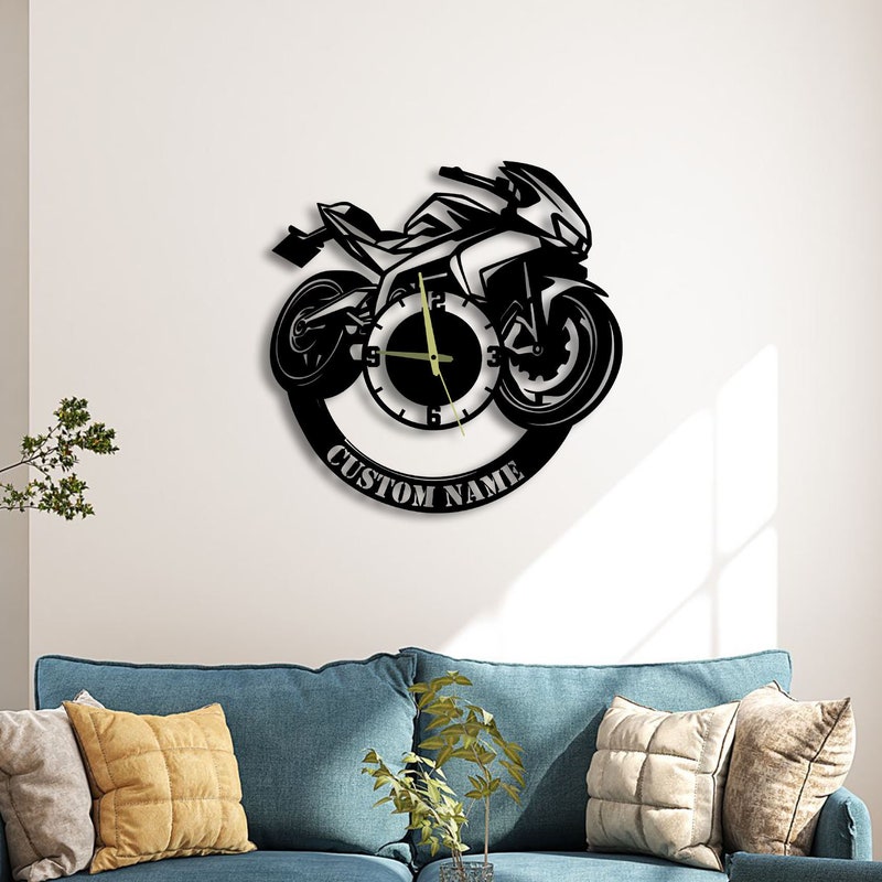 Motorcycle Clock - Etsy