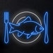 Fish Dish Neon Sign, Fish Menu Led Sign, Custom Neon Sign, Seafood ...
