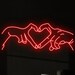 Hand Heart Neon Sign, Hand Heart Valentine Led Sign, Custom Neon Sign ...
