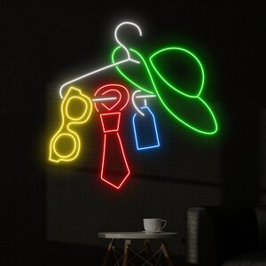 Clothes Hanger Neon Sign, Wardrobe Hanger Led Sign, Custom Neon Sign ...
