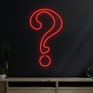 Question Mark Neon Sign, Question Mark Led Sign, Custom Neon Sign ...