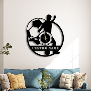 Custom Soccer Player Wall Clock, Wall Clock Unique for Home Decor and ...