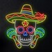 Skull Mexico Neon Sign, Skull Mexico Led Sign, Custom Neon Sign, Mexico ...