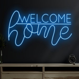 Welcome Home Neon Sign, Welcome Home Led Sign, Custom Neon Sign, House ...