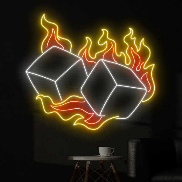 Dice Fire Neon Sign - Etsy