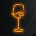 Wine Glass Line Led Sign, Wine Glass Neon Sign, Custom Neon Sign, Wine ...