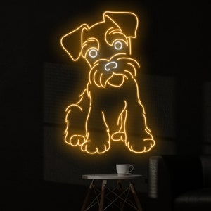 Miniature Schnauzer Neon Sign, Dog Led Sign, Custom Neon Sign, Pet ...