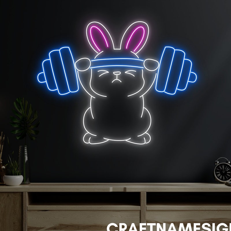 Neon Workout Sign - Etsy