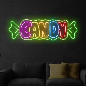 Colorful Candy Neon Sign, Colorful Sweet Candy Led Sign, Custom Neon ...