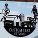 Custom Metal Farm Sign, Metal Name Sign Outdoor, Farmhouse Hanging ...