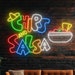 Chris and Salsa Neon Sign, Nachos Led Sign, Custom Neon Sign, Fast Food ...